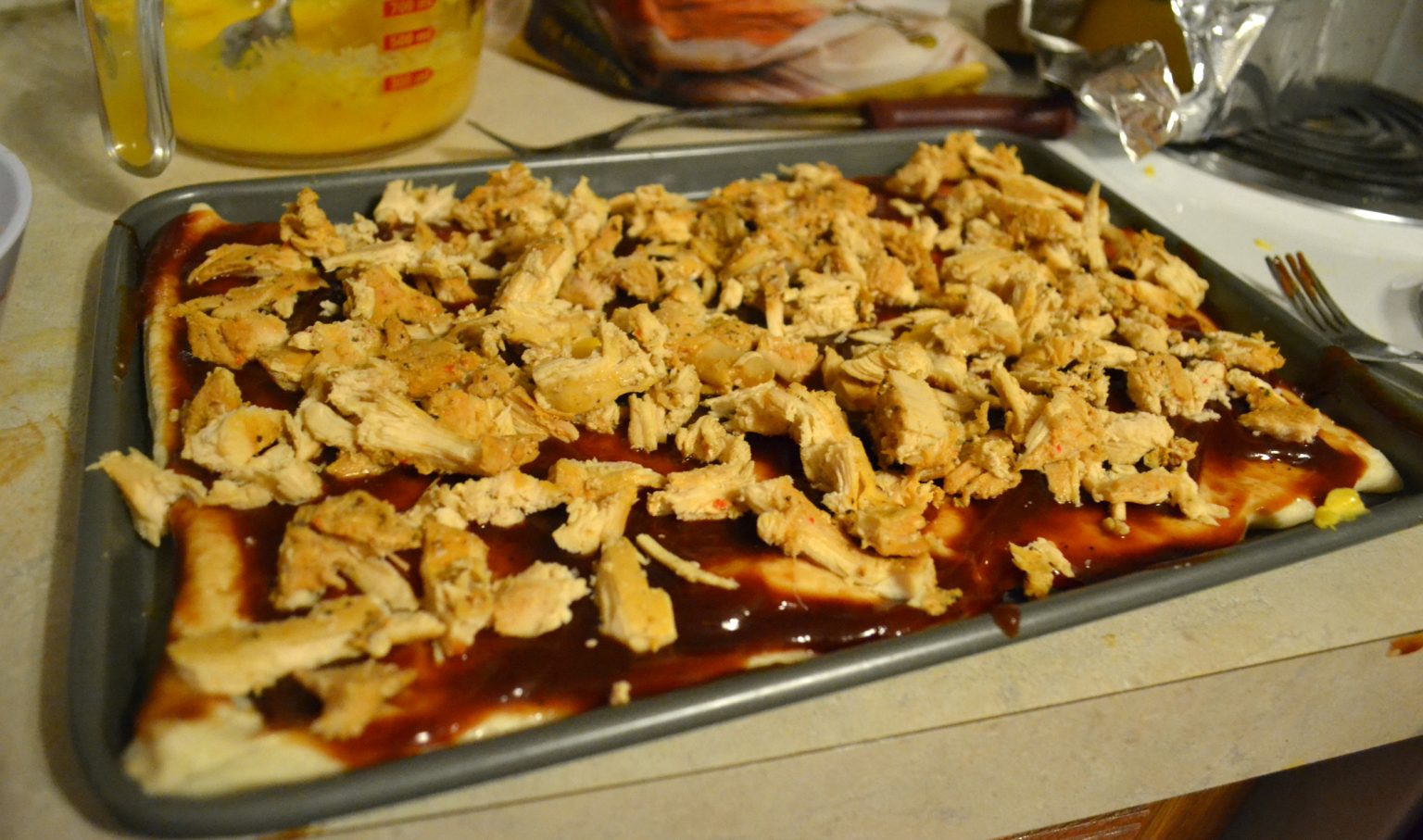 Cheesy BBQ Chicken Pizza Featuring Velveeta! - Optimistic Mommy