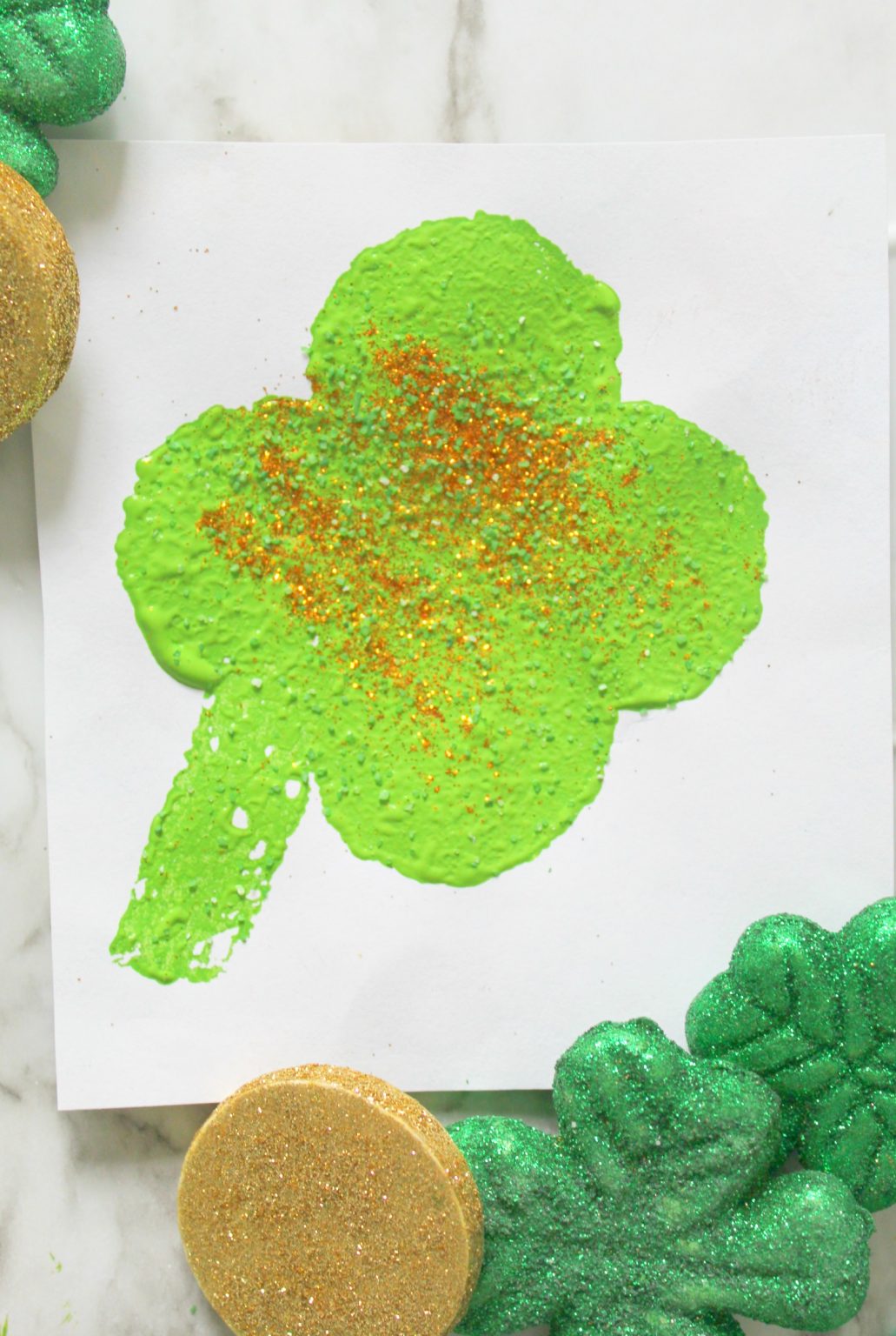 Sponge Clover Stamps for Kids - Optimistic Mommy